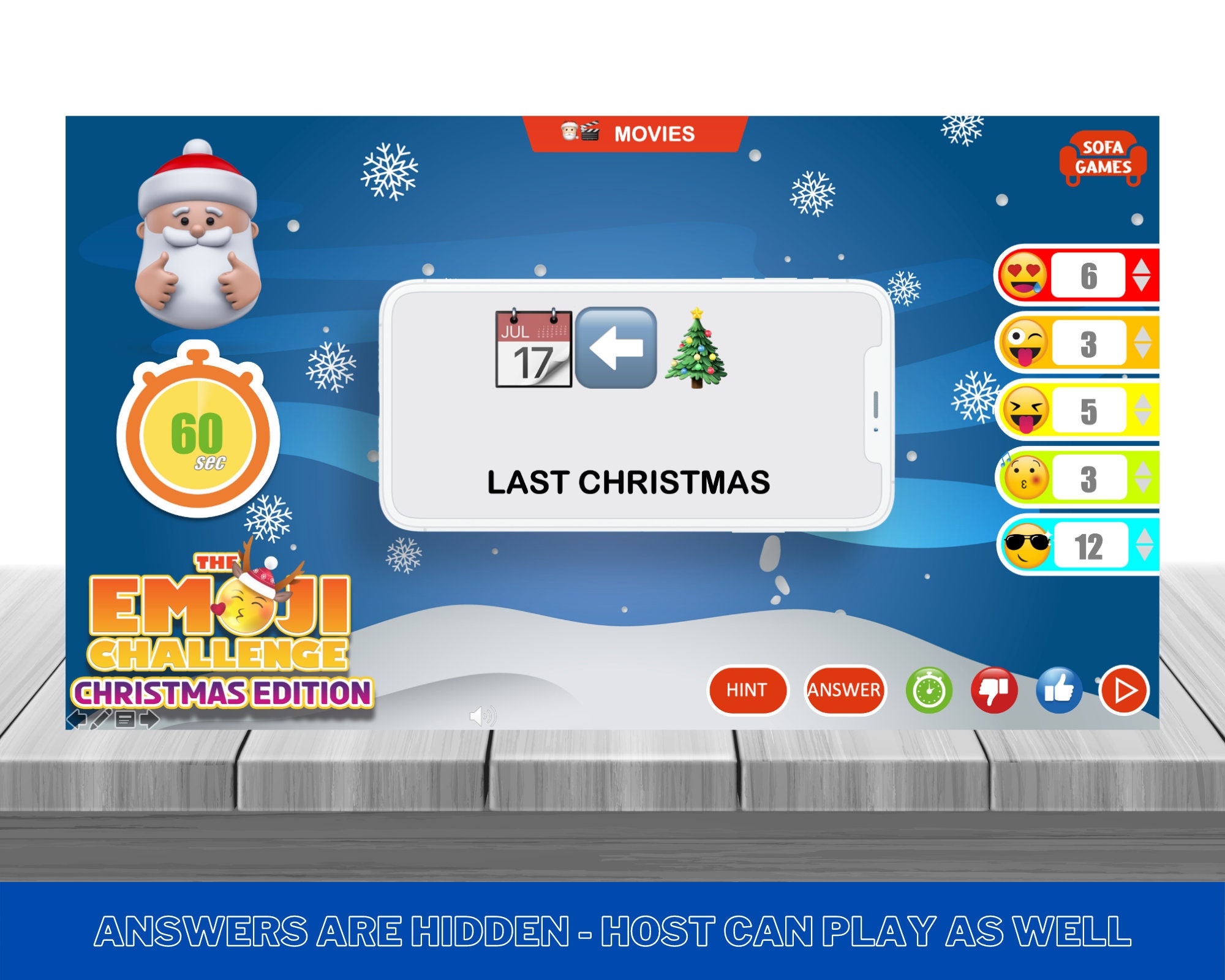 Emoji Challenge CHRISTMAS Party Game Fun Virtual Quiz Perfect for ...