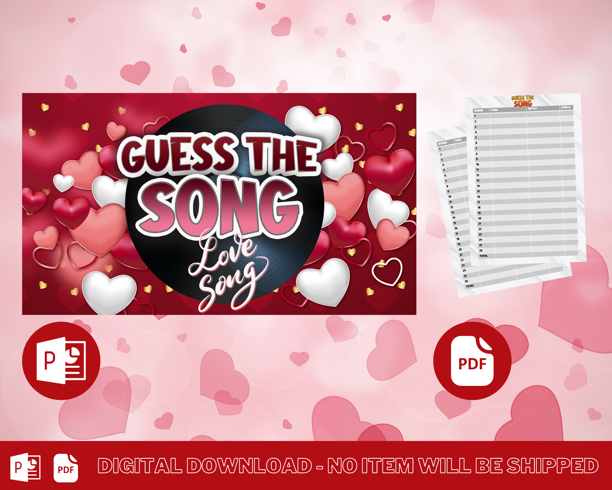 Guess the Song LOVE SONGS | Powerpoint Game | Music Quiz | Lyrics Game ...
