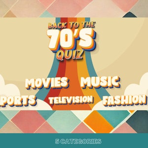 Back to the 70's Quiz | Party Game | 70s Game | 1970 Party Games | 1970 ...