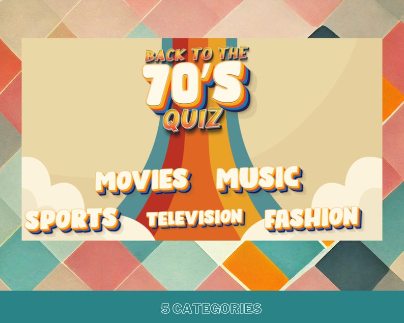 Back to the 70's Quiz | Party Game | 70s Game | 1970 Party Games | 1970 ...