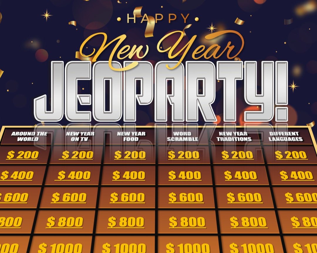 New Year Jeoparty | Powerpoint Game | New Year's Eve Game for Zoom ...