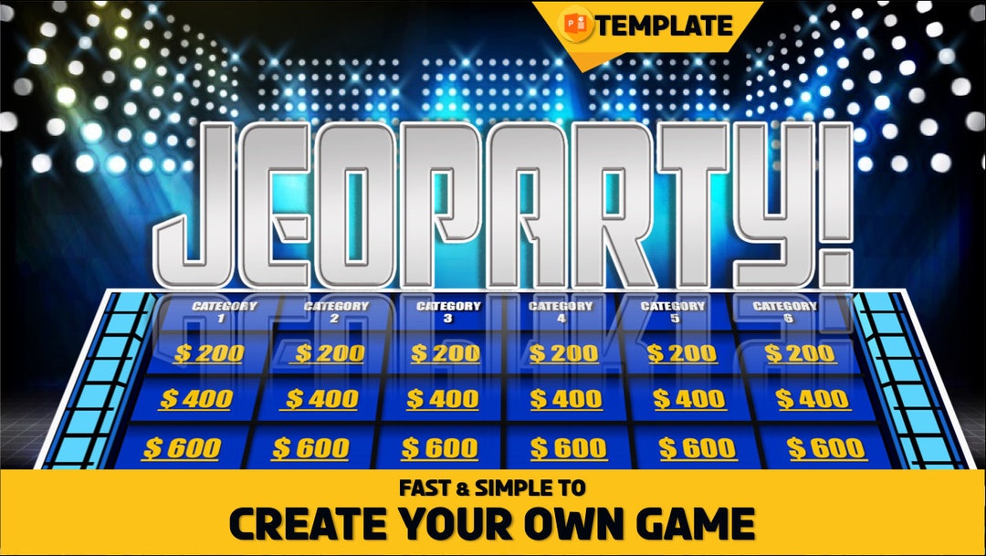 Jeoparty Game TEMPLATE | Powerpoint Game | Game for Zoom | Jeopardy ...