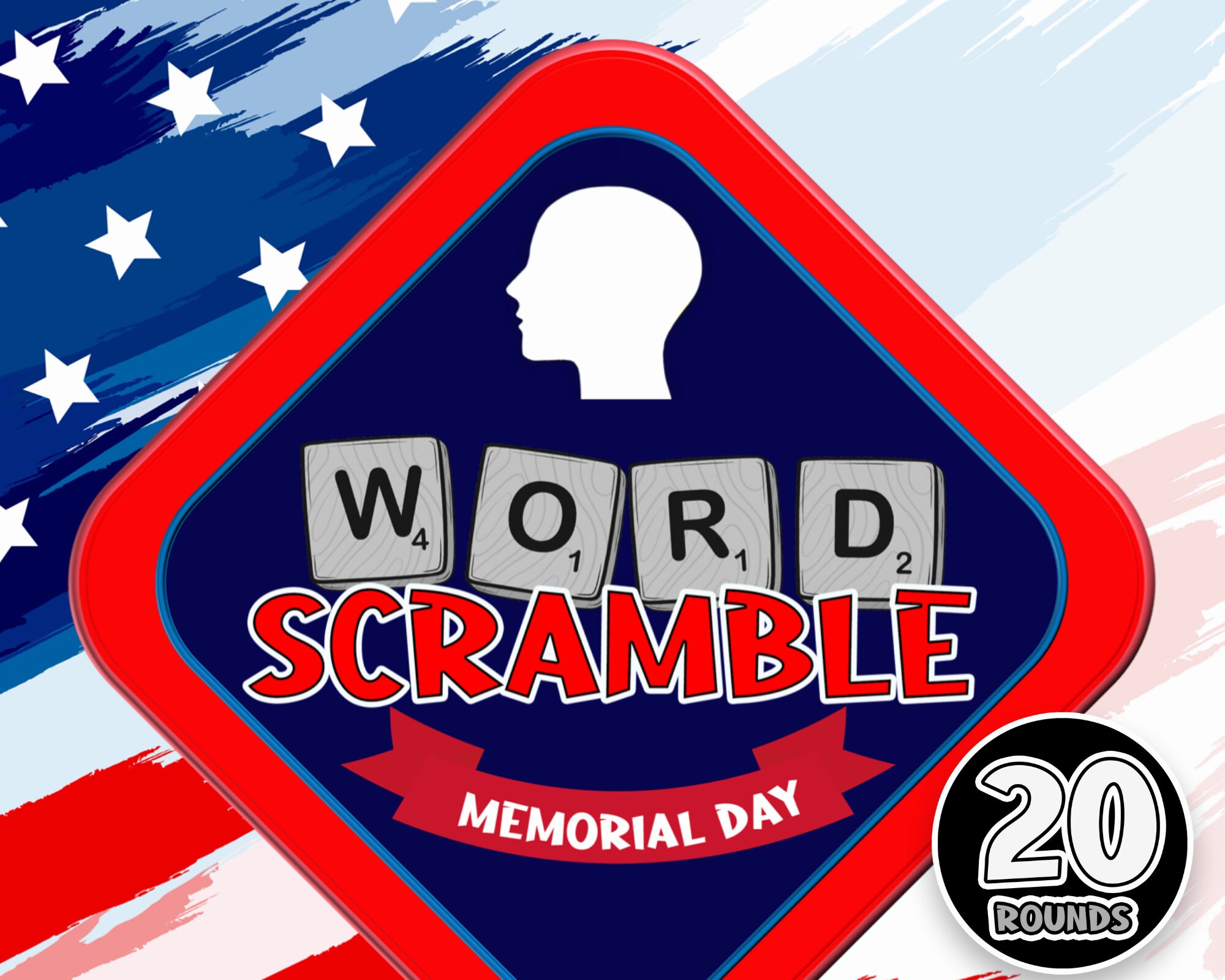 Word Scramble Memorial Day Jumble Anagram Game Powerpoint Game Party ...
