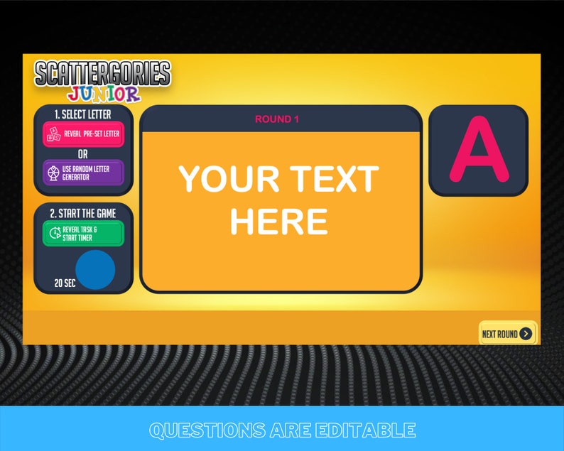 Scattergories JUNIOR Game Powerpoint Game Party Game Family Party Game ...