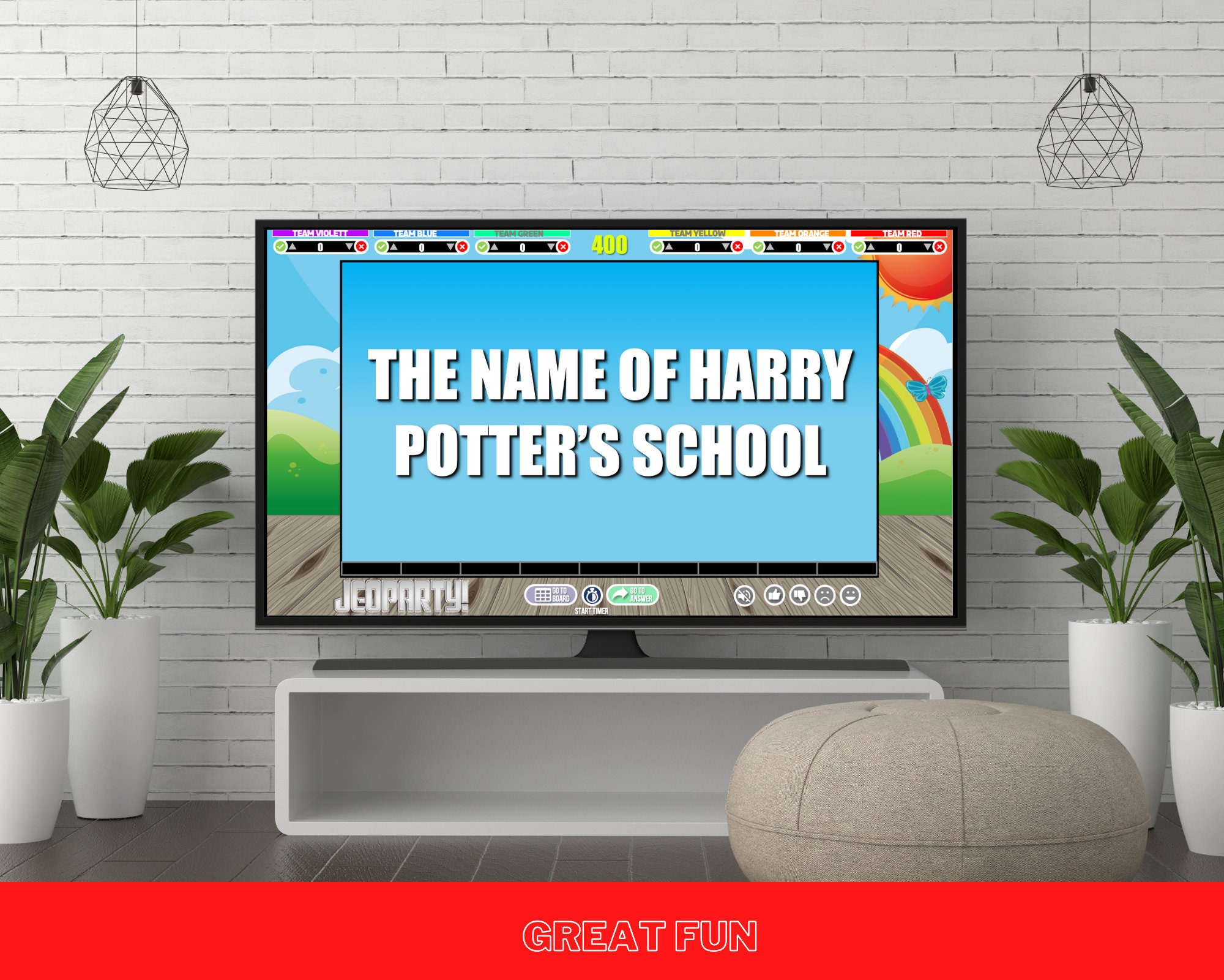 Kids Jeoparty Powerpoint Game Kids Game for Zoom Birthday Game Virtual ...