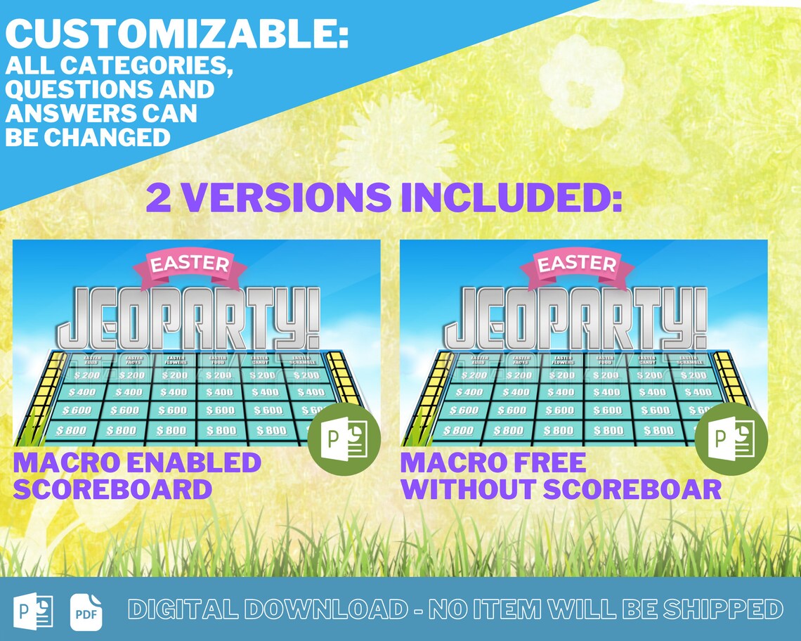 Jeoparty Game EASTER | Powerpoint Game | Game for Zoom | Virtual Party ...