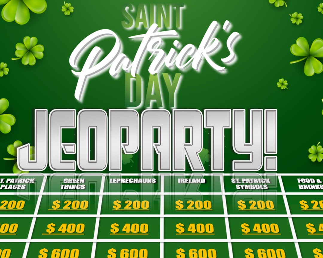 St Patricks Day Jeoparty Powerpoint Game Saint - Etsy