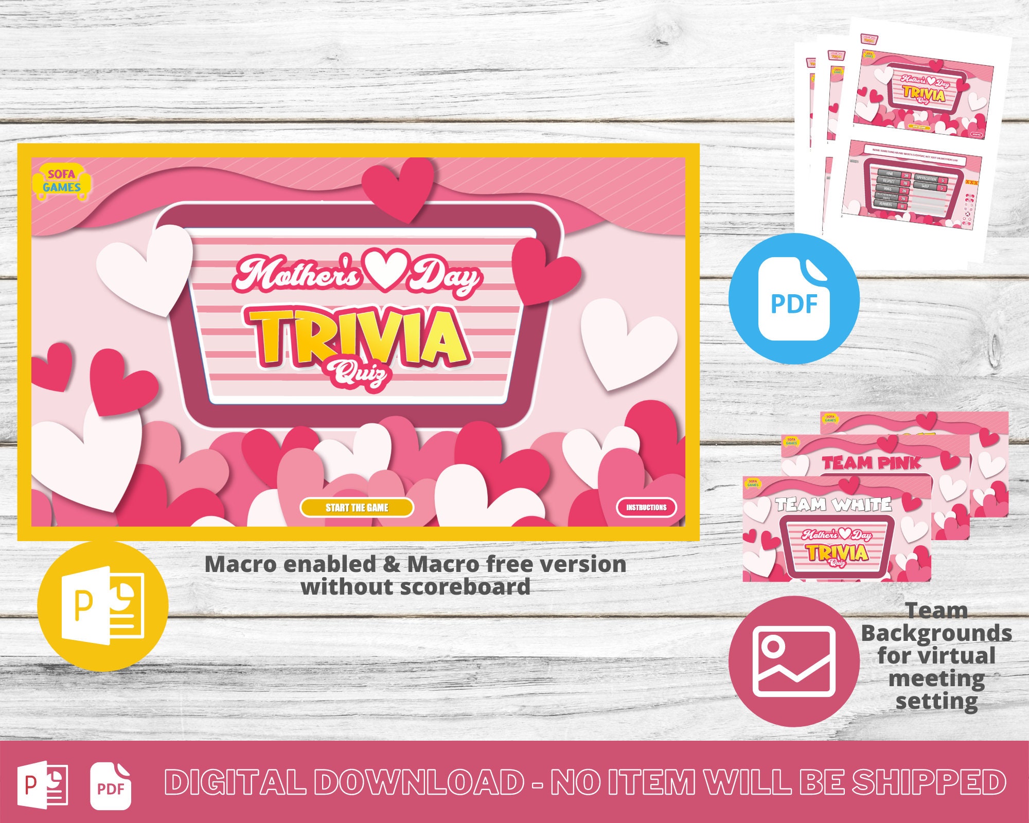 Mother's Day Trivia Quiz Mother's Day Quiz Party - Etsy