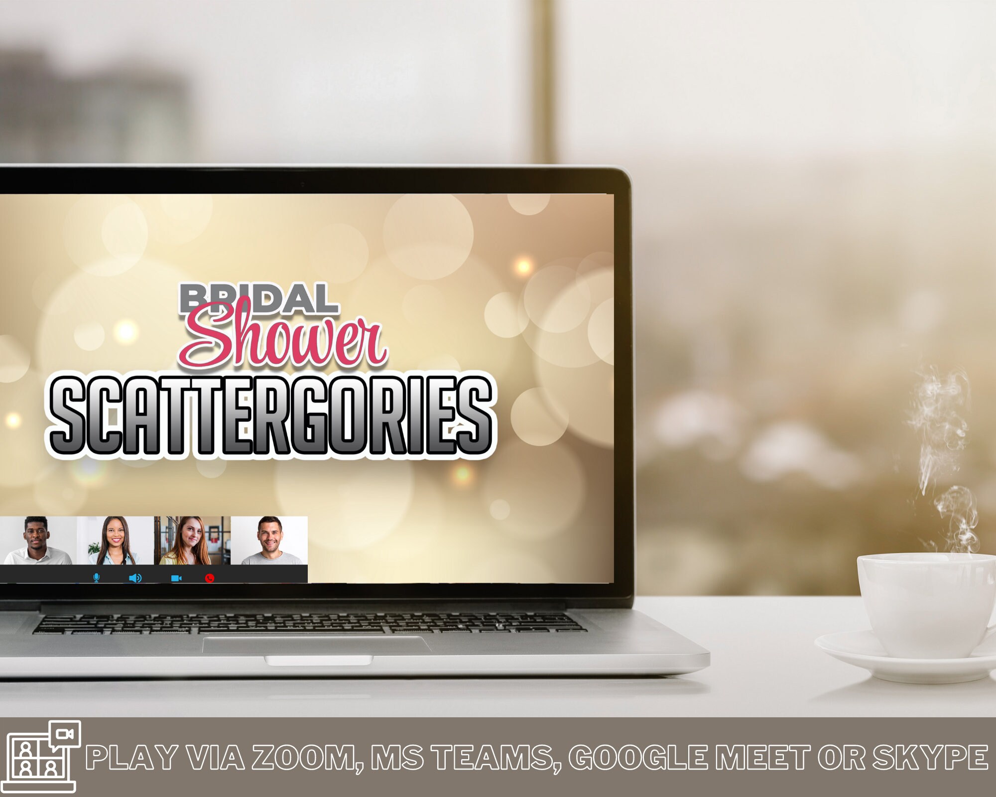 Scattergories Bridal Shower Game Powerpoint Game Party Game Family ...