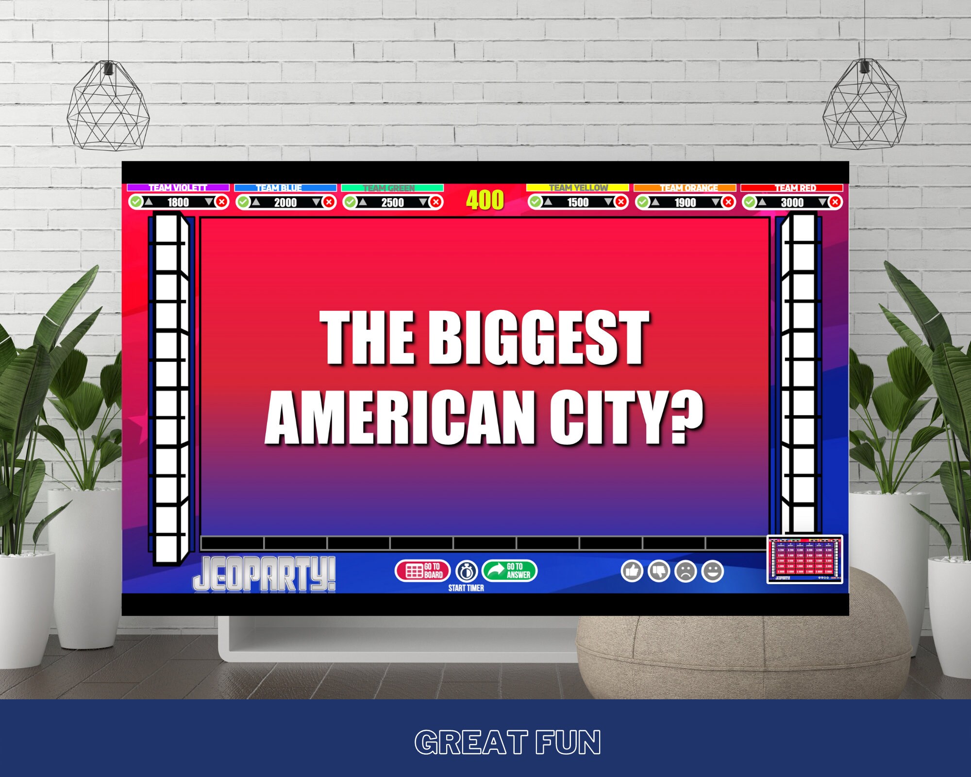 USA Jeoparty | Americana Powerpoint Game | 4th of July Game | Memorial ...