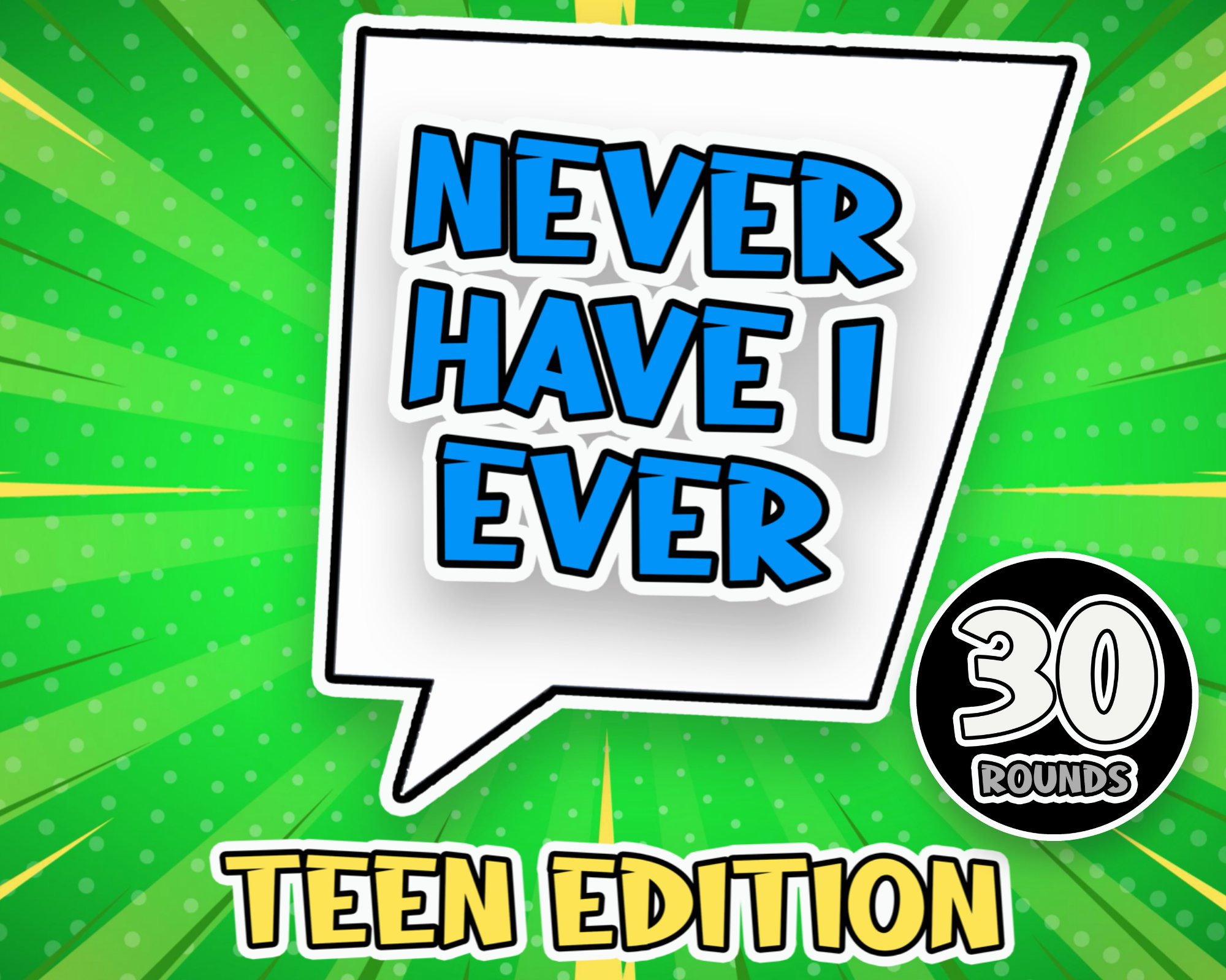 Never Have I Ever TEEN EDITION Powerpoint Party Game Teen Party Zoom ...