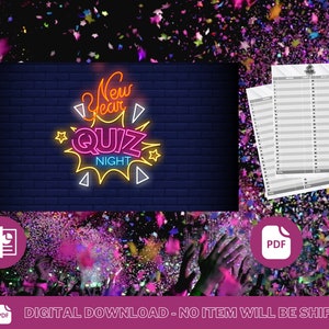 NEW Year's Quiz | Virtual Powerpoint Quiz for Zoom | New Year Party ...