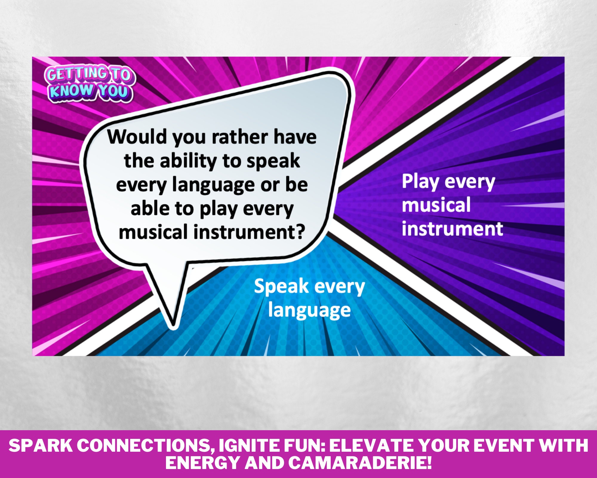 Getting to Know You - an EASY ICEBREAKER! Team-building | Virtual Event ...