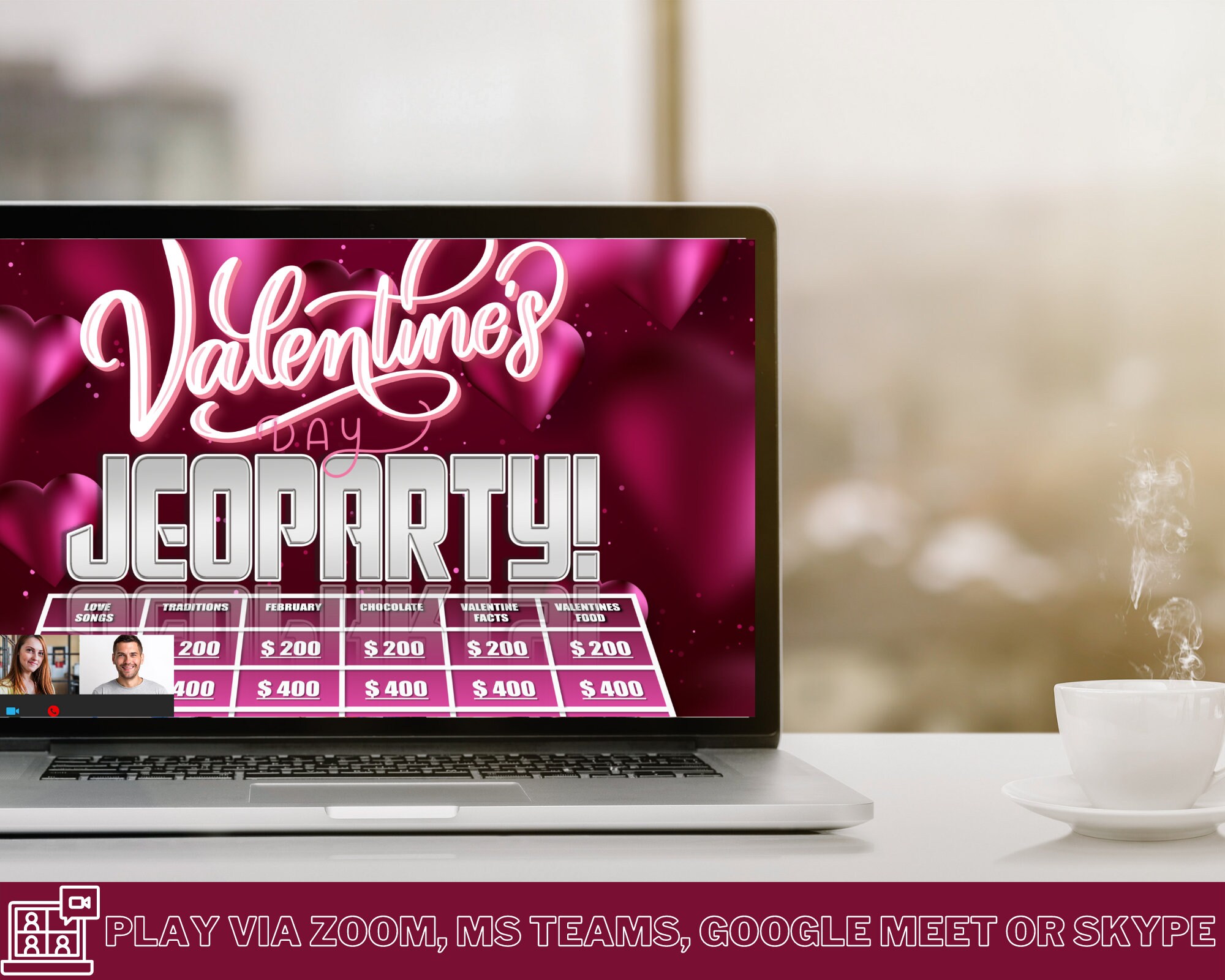 Valentine’s Day Jeoparty | Powerpoint Game | Valentines Day Game for ...
