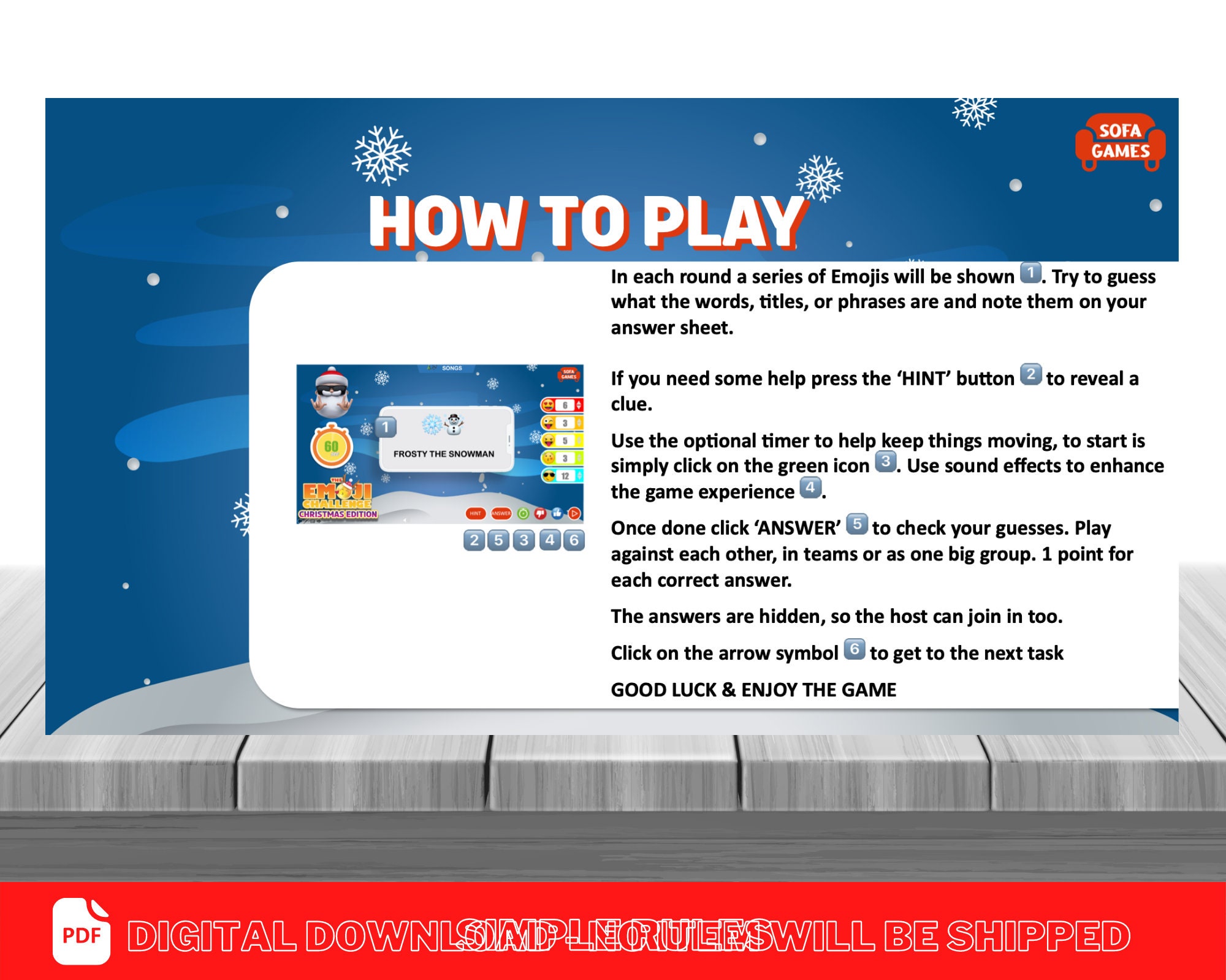 Emoji Challenge CHRISTMAS Party Game Fun Virtual Quiz Perfect for ...