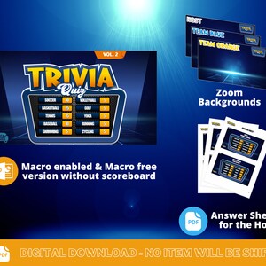 Trivia Quiz Vol 2 | Party Game | Editable Family Feud Quiz Game I ...