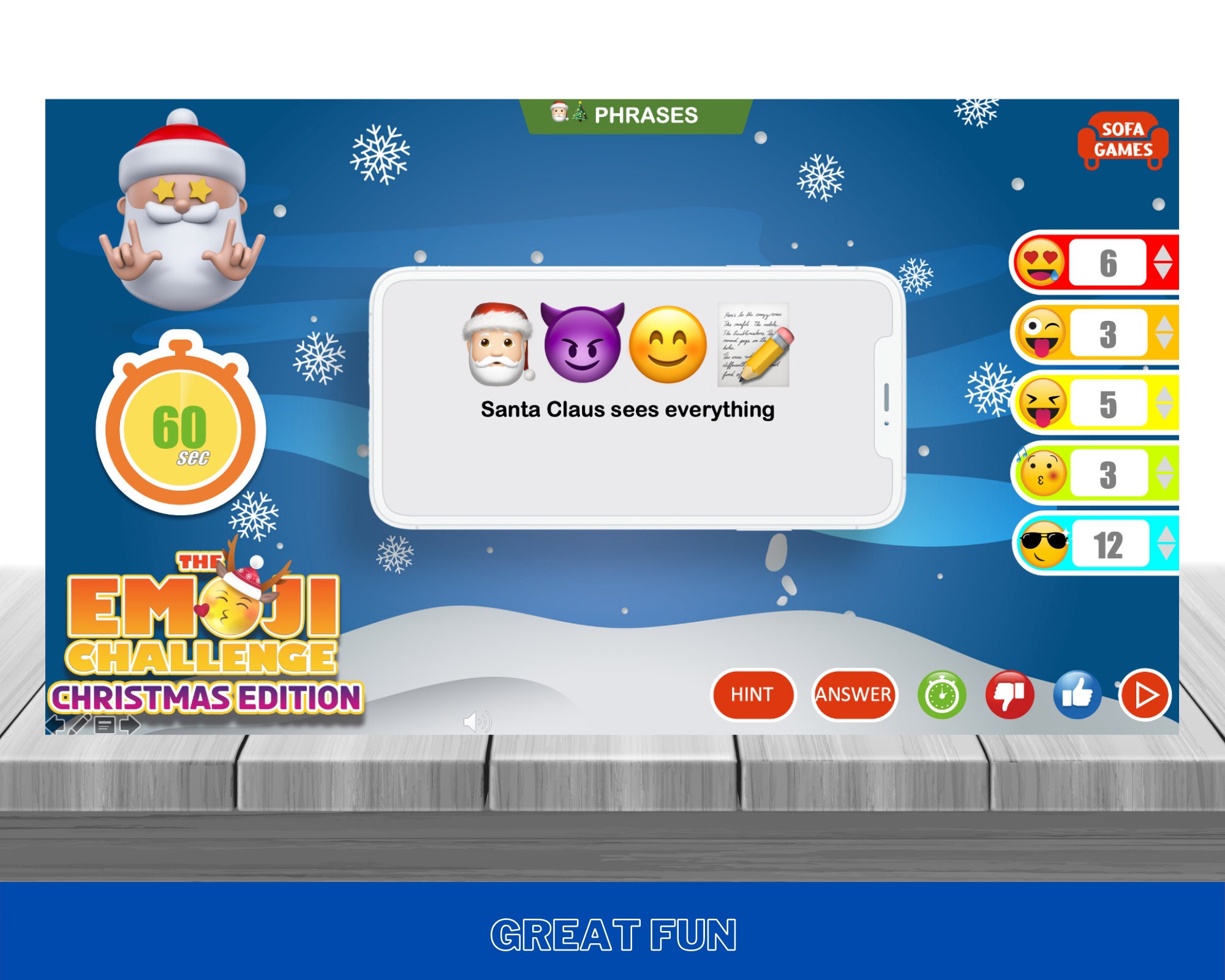 Emoji Challenge CHRISTMAS Party Game Fun Virtual Quiz Perfect for ...