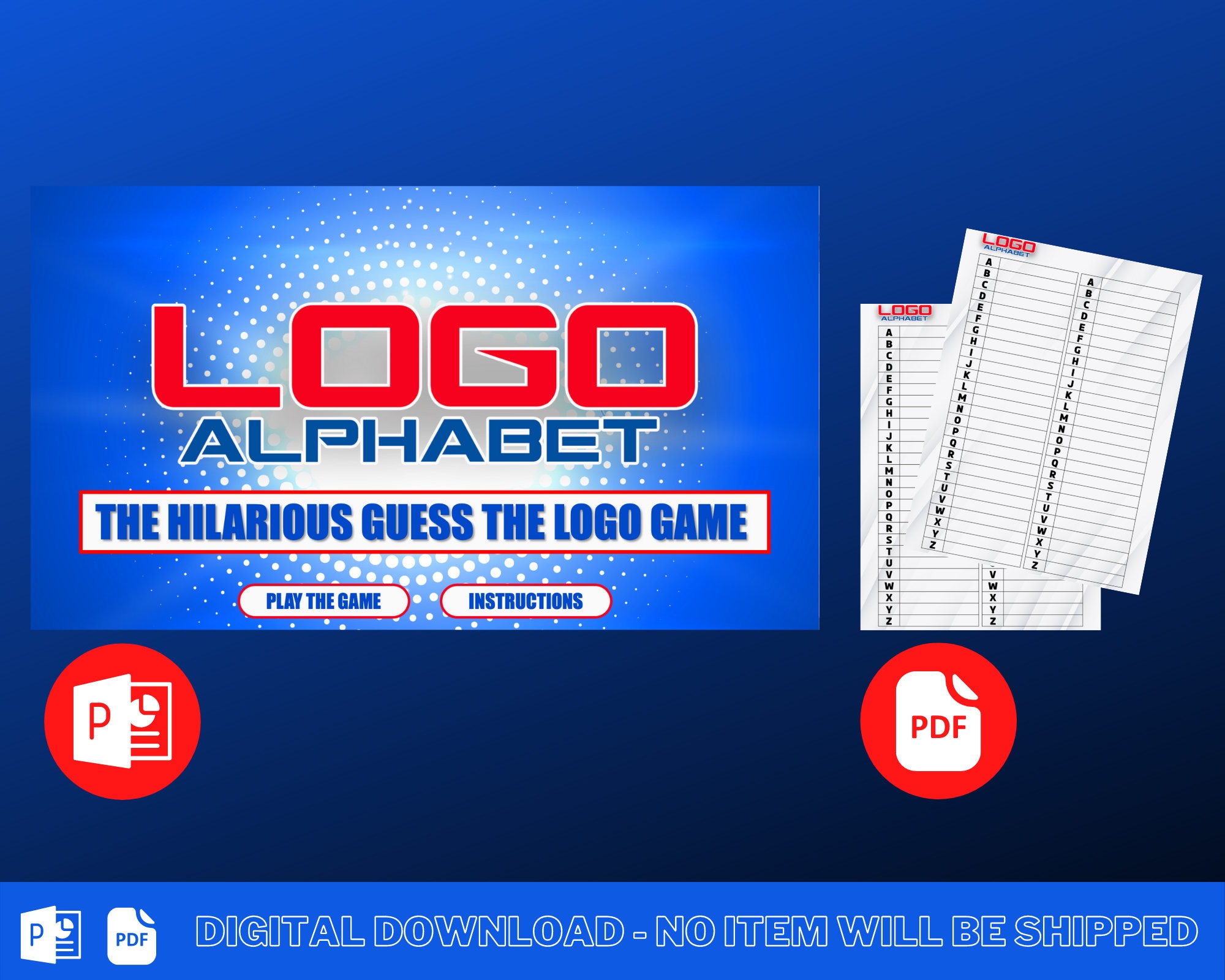 Logo Alphabet | Party Game | Brand Quiz | Powerpoint Game | Zoom Party ...