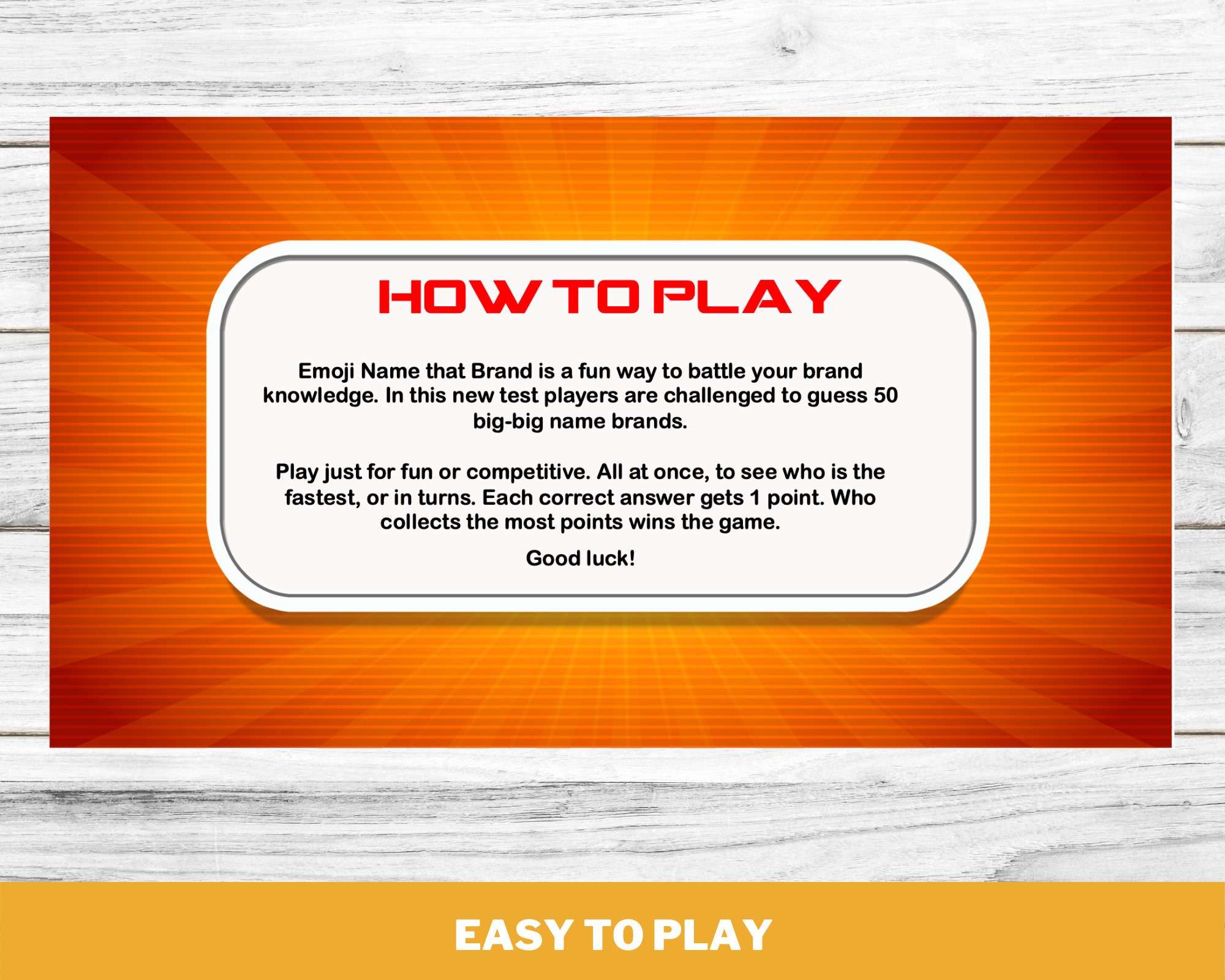 Name That Brand – Emoji Edition | Party Game | Brand Quiz | Powerpoint ...