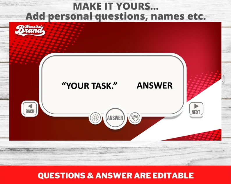 Name That Brand – Slogan Edition | Party Game | Brand Quiz | Powerpoint ...