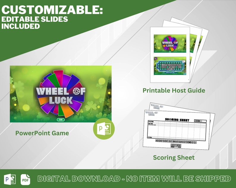 St Patrick's Day Wheel of Luck Spin Wheel Game Spinning Wheel L ...