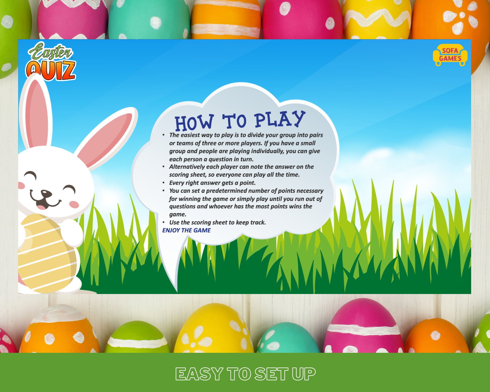 EASTER QUIZ | Virtual Powerpoint Quiz for Zoom | Easter Party Game ...