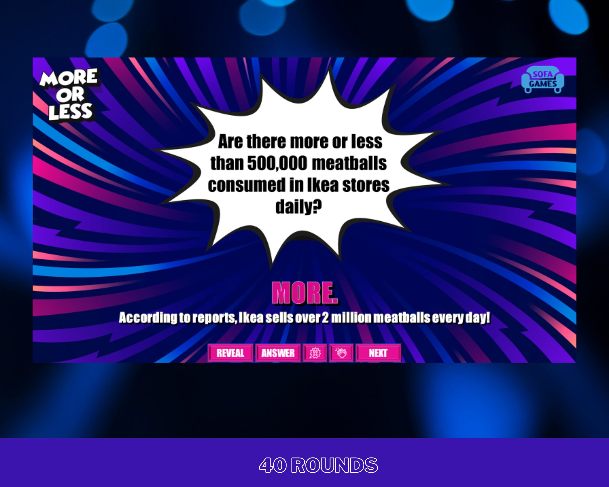 More or Less Powerpoint Game Pub Quiz Party Game Family Game Virtual ...