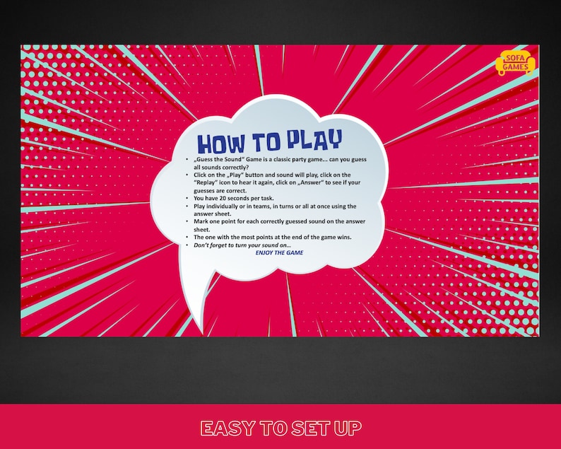 Guess the Sound ORIGINAL Powerpoint Game Sound Quiz | Etsy