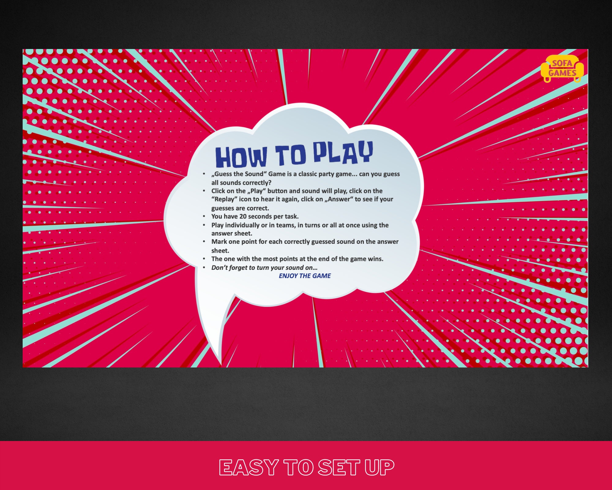 Guess the Sound ORIGINAL Powerpoint Game Sound Quiz - Etsy