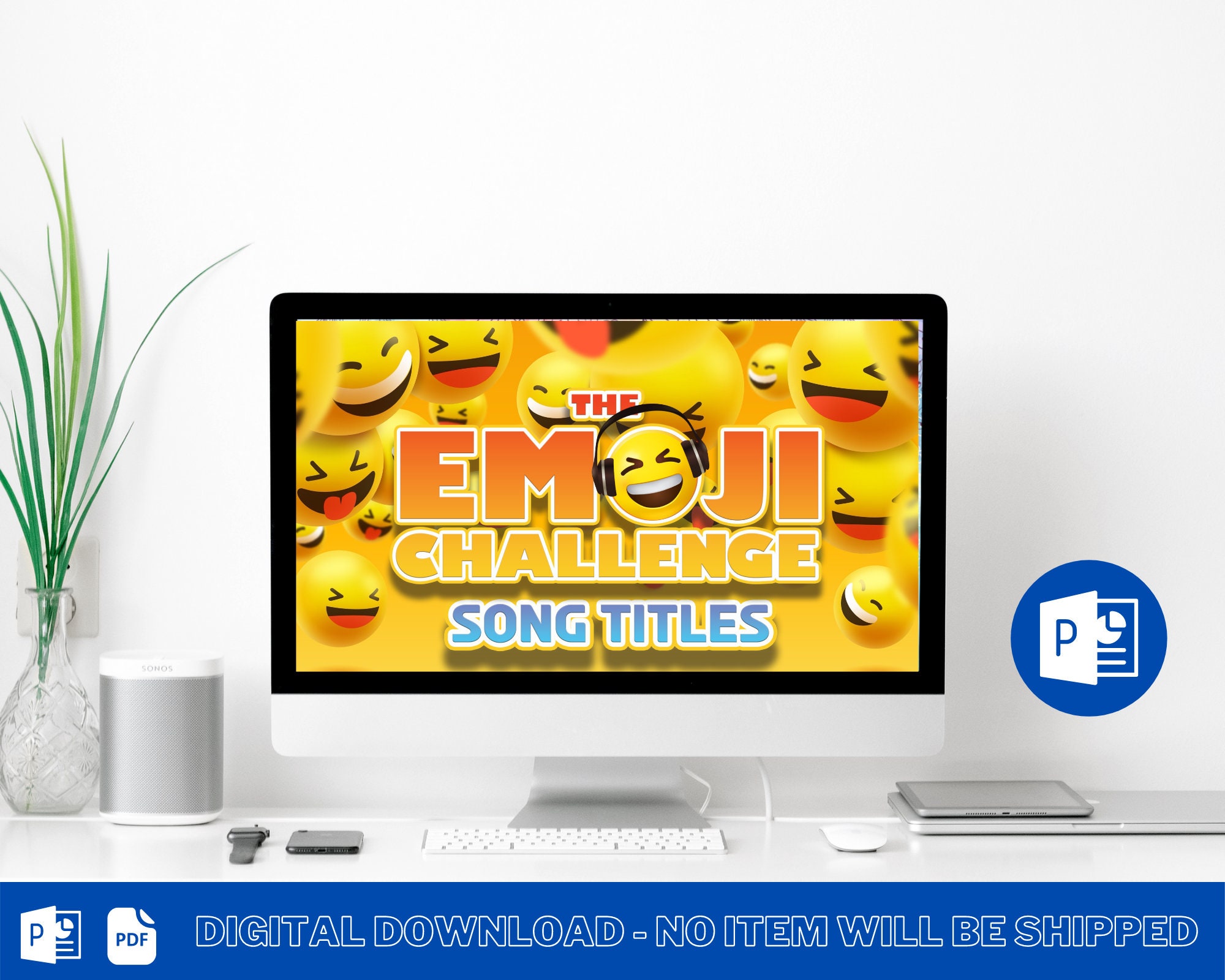Emoji Challenge SONG TITLES Party Game Fun Virtual Quiz Perfect for ...
