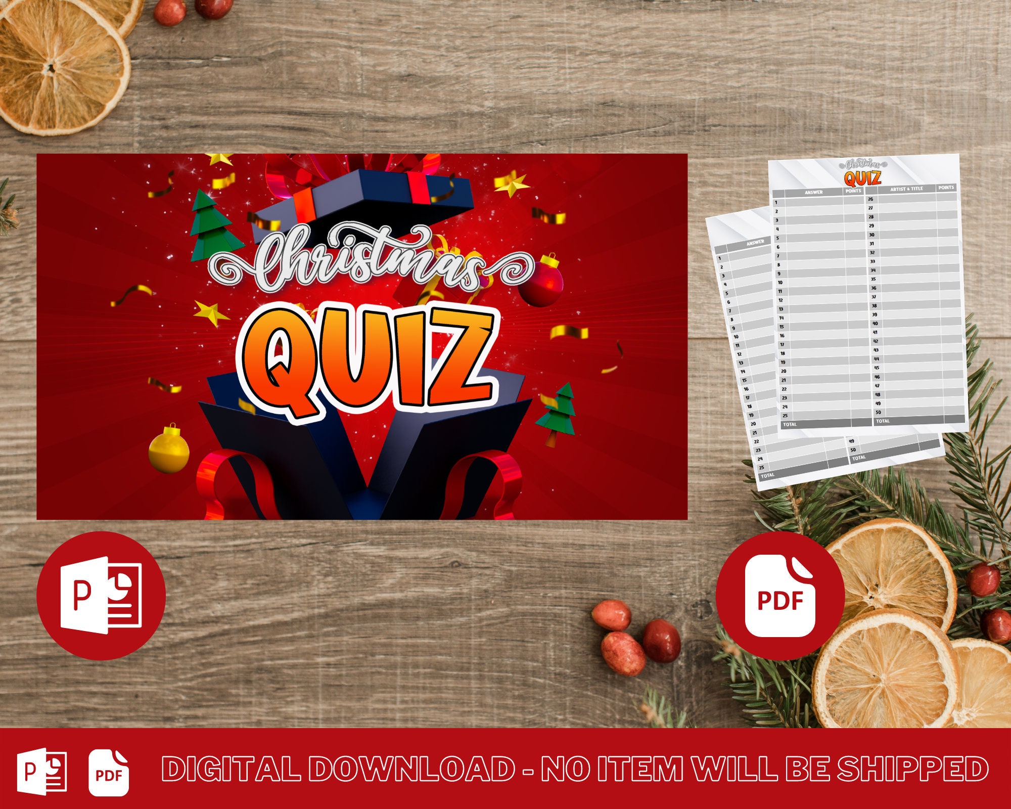 CHRISTMAS QUIZ | Virtual Powerpoint Quiz for Zoom | Christmas Party ...