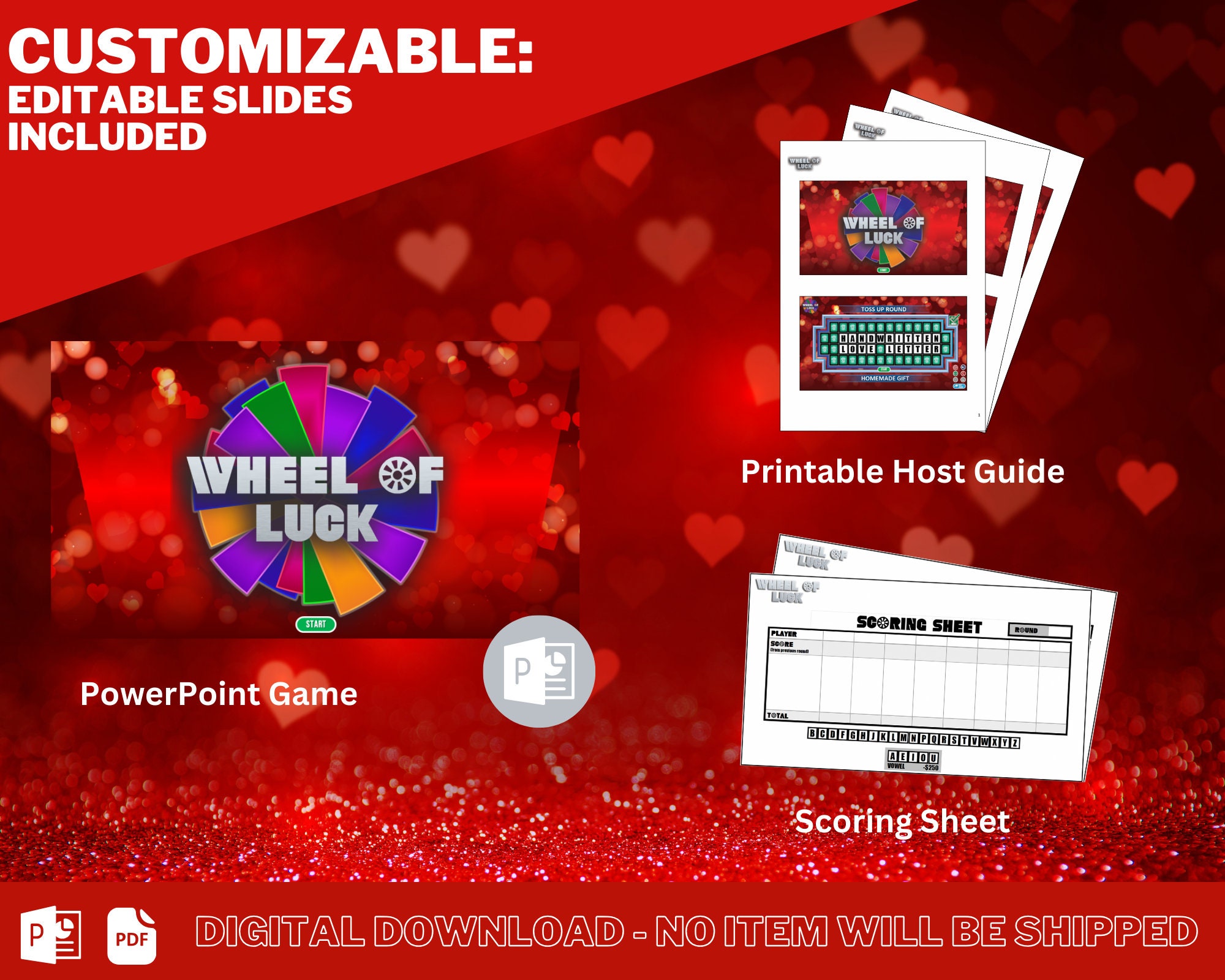Valentine's Day Wheel of Luck | Spin the Wheel Game | Spinning Wheel L ...