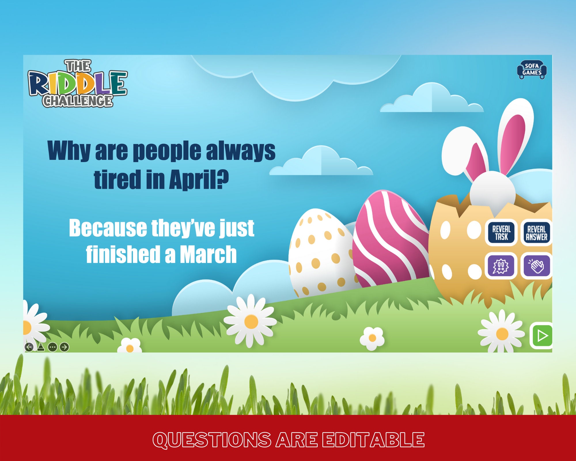 Riddle Quiz Easter Riddles and Brain Teaser Powerpoint - Etsy
