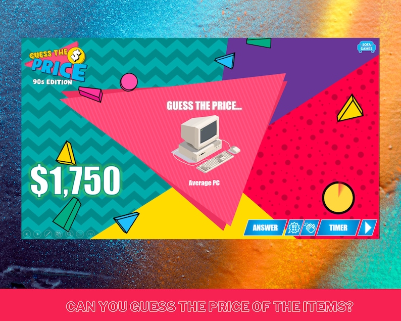 Guess the Price 90s Edition Powerpoint Party Game the Price is Right ...