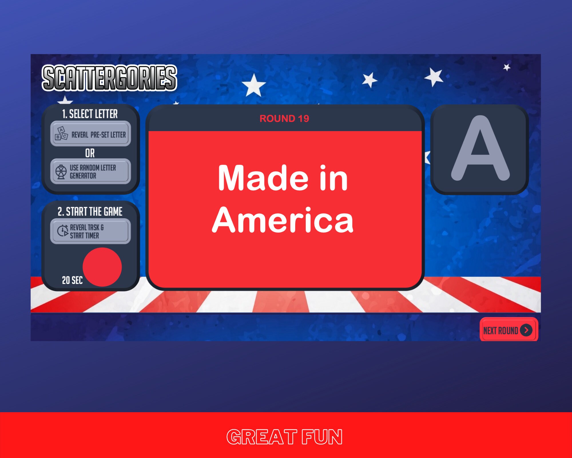 Scattergories Memorial Day | Powerpoint Game | Party Game | Family ...