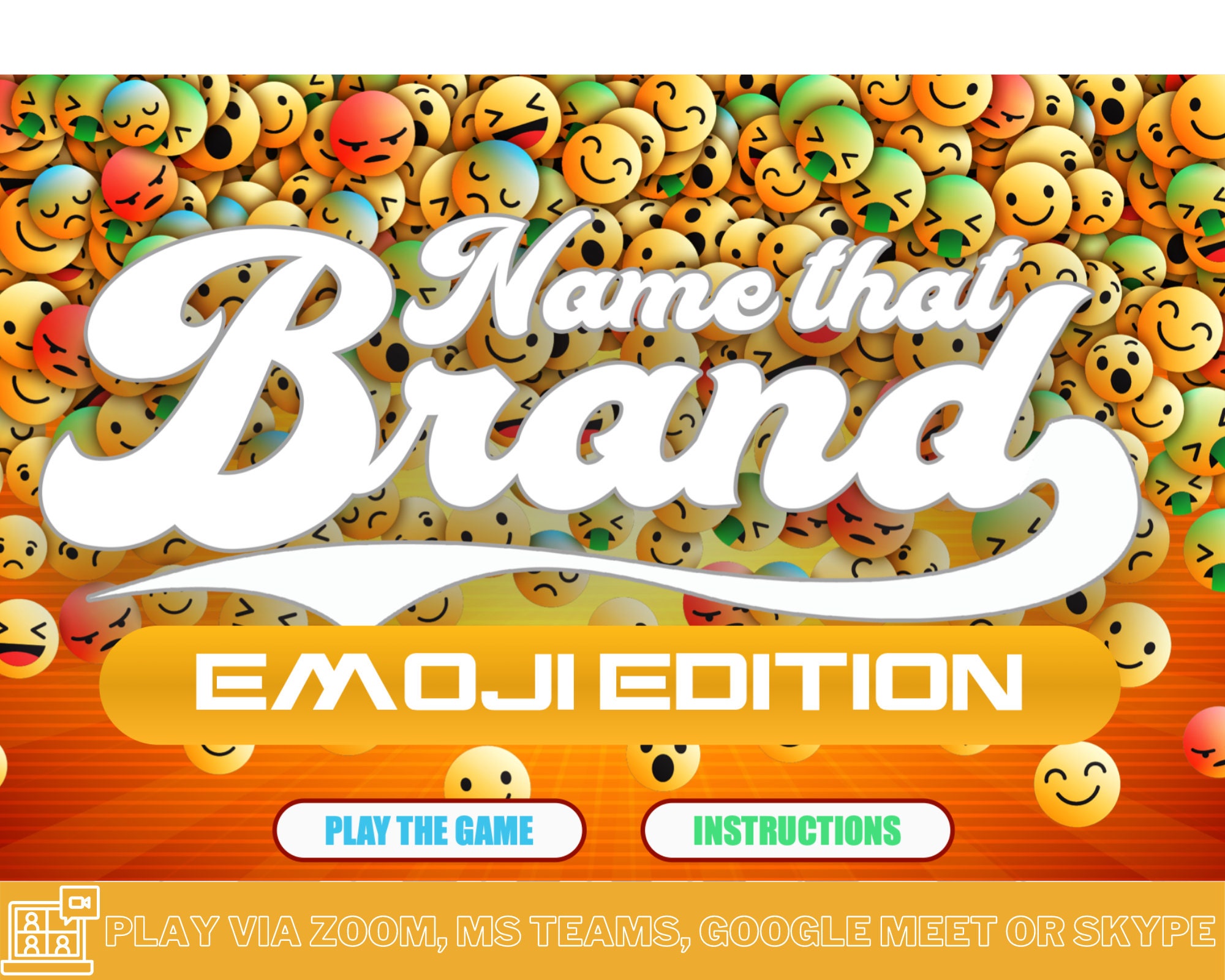 Name That Brand – Emoji Edition | Party Game | Brand Quiz | Powerpoint ...