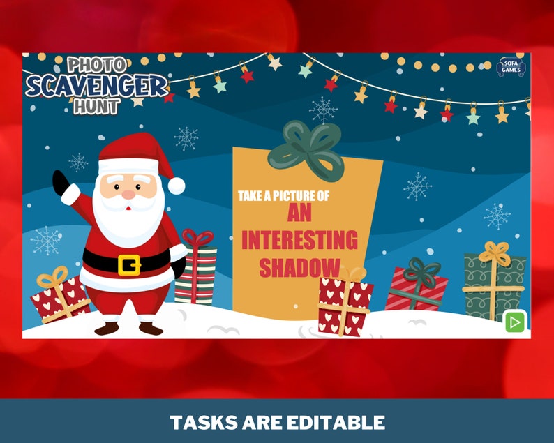 Photo Scavenger Hunt CHRISTMAS Powerpoint Game Party Game Family Party ...