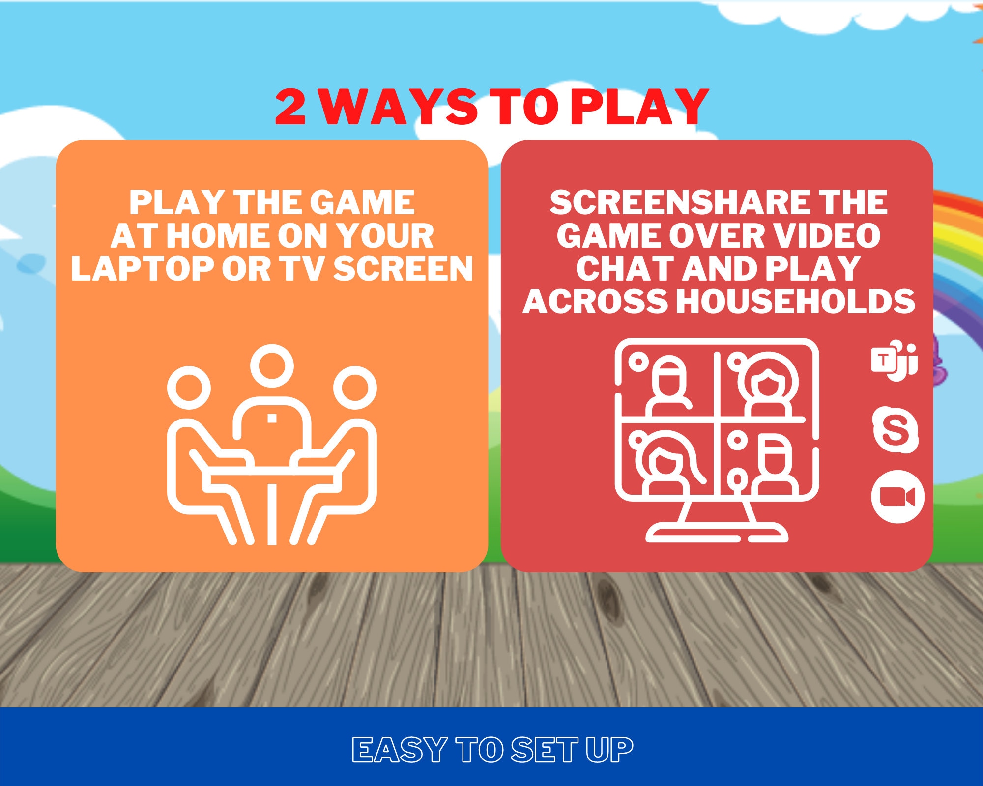 Kids Jeoparty Powerpoint Game Kids Game for Zoom Birthday Game Virtual ...