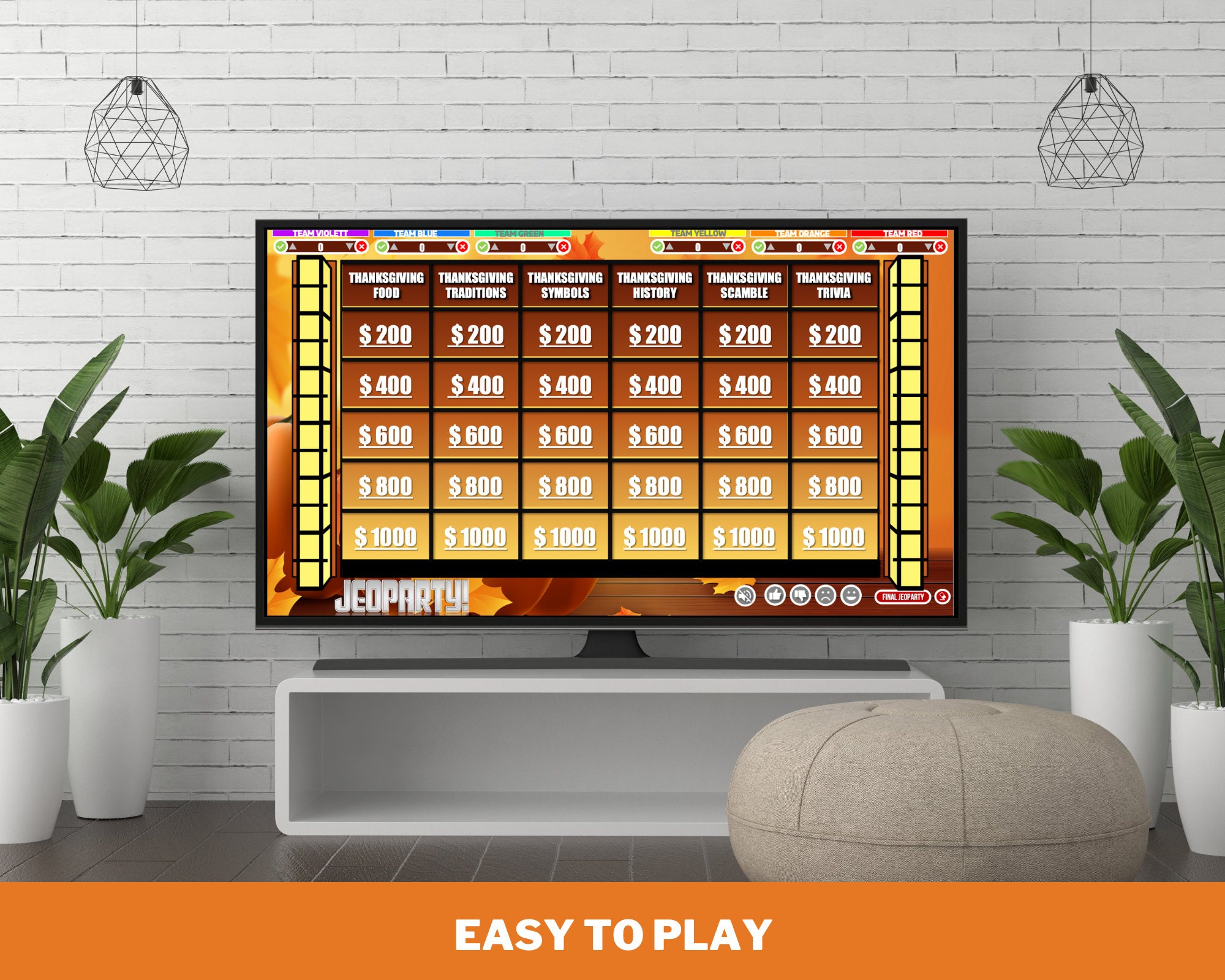 Thanksgiving Jeoparty | Powerpoint Game | Thanksgiving Game for Zoom ...