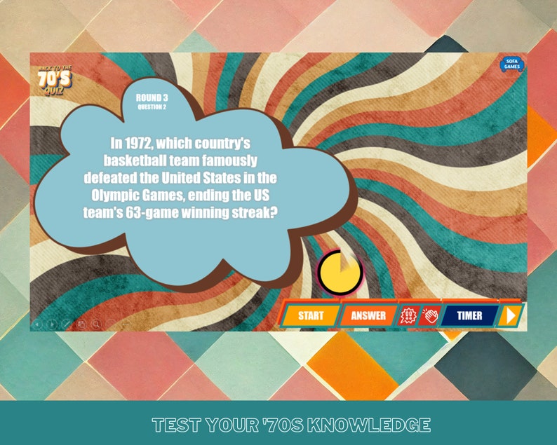 Back to the 70's Quiz | Party Game | 70s Game | 1970 Party Games | 1970 ...