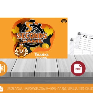 5 Seconds THANKSGIVING | 5 Second Rule Game | Powerpoint Game | Family ...