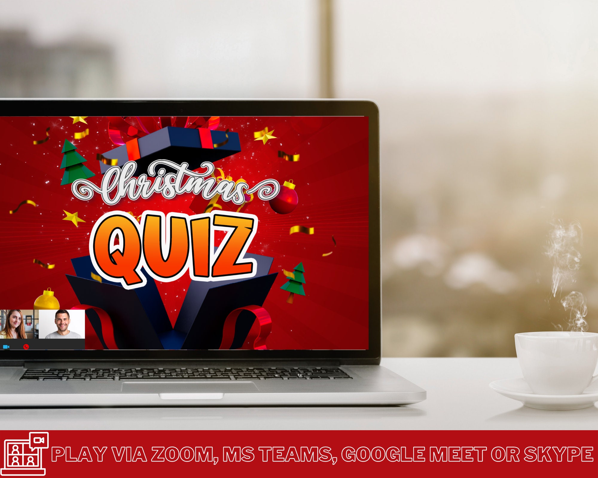 CHRISTMAS QUIZ | Virtual Powerpoint Quiz for Zoom | Christmas Party ...