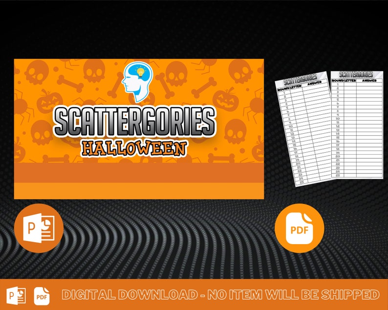 Scattergories Halloween Game Powerpoint Game Party Game - Etsy