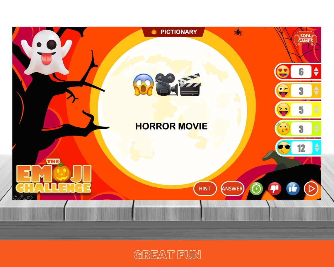 Emoji Challenge HALLOWEEN Party Game Fun Virtual Quiz | Etsy