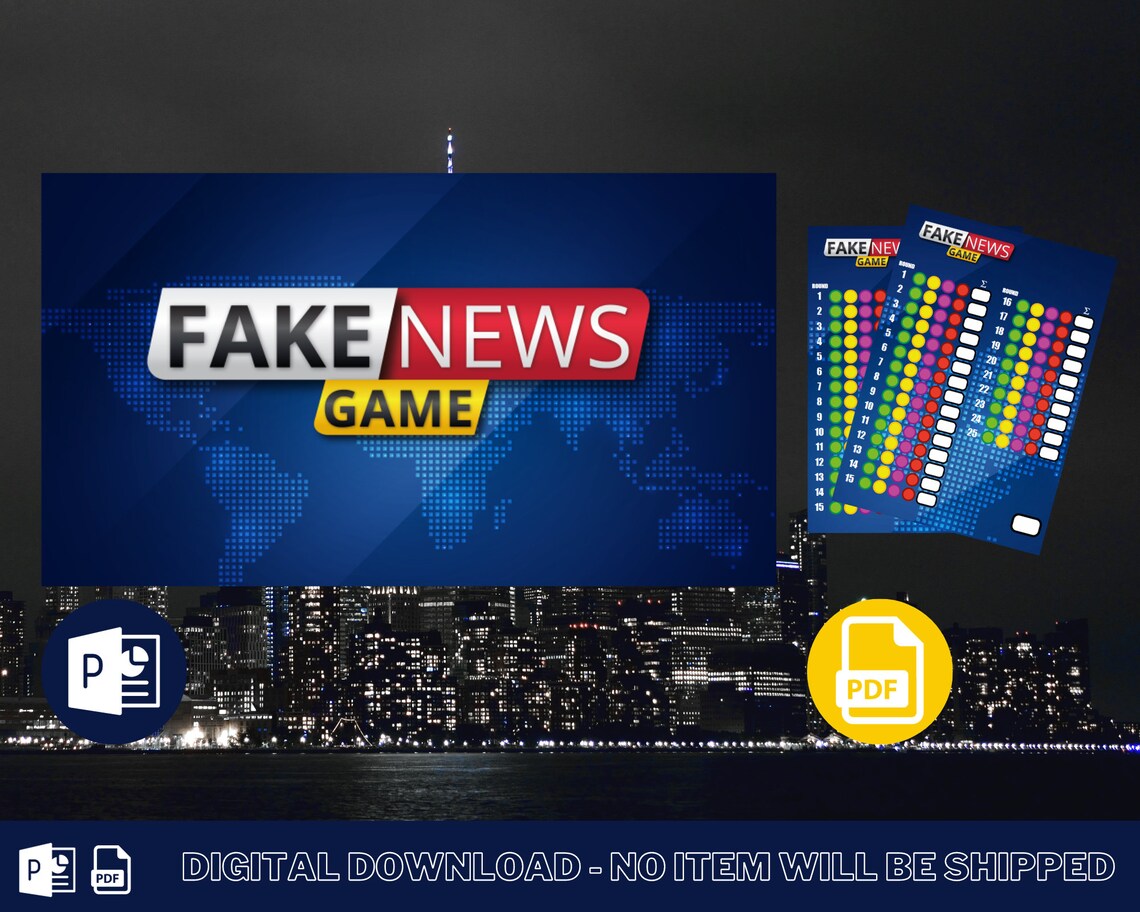 Fake News Game Powerpoint Game Family Party Game Mac & PC - Etsy