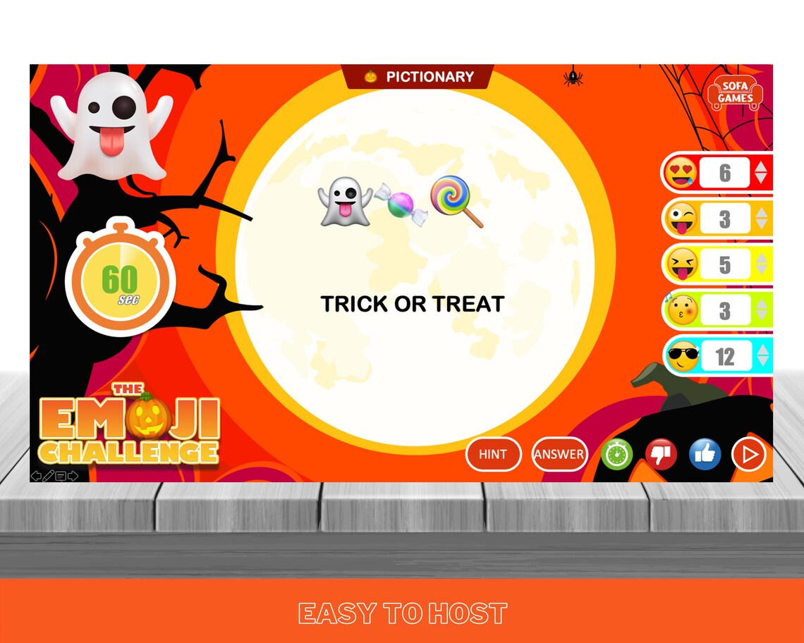 Emoji Challenge HALLOWEEN Party Game Fun Virtual Quiz - Etsy