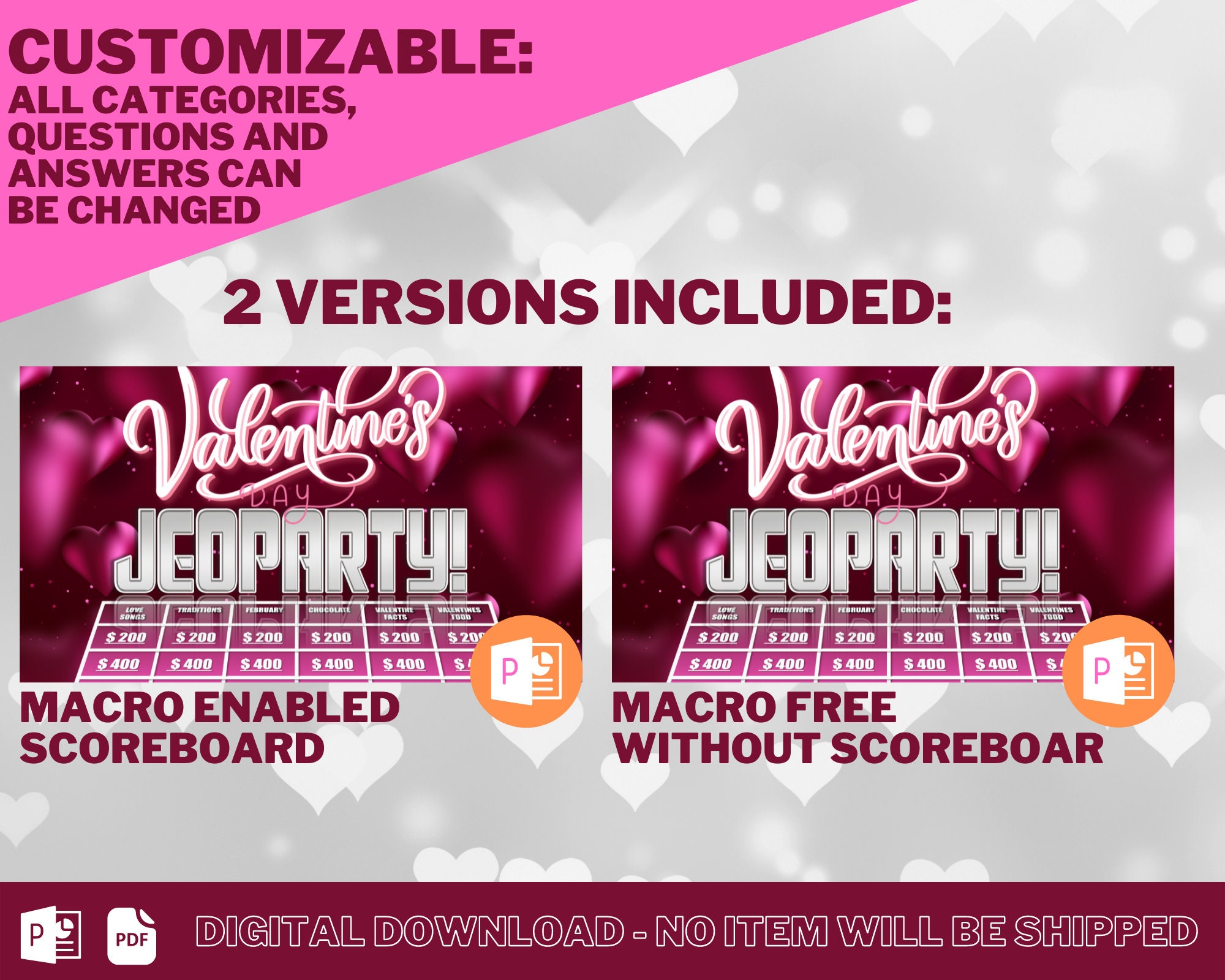 Valentine’s Day Jeoparty | Powerpoint Game | Valentines Day Game for ...
