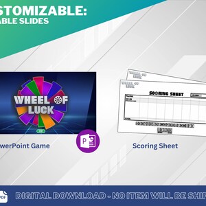 Wheel of Luck TEMPLATE | Spin the Wheel Game | Spinning Wheel L ...
