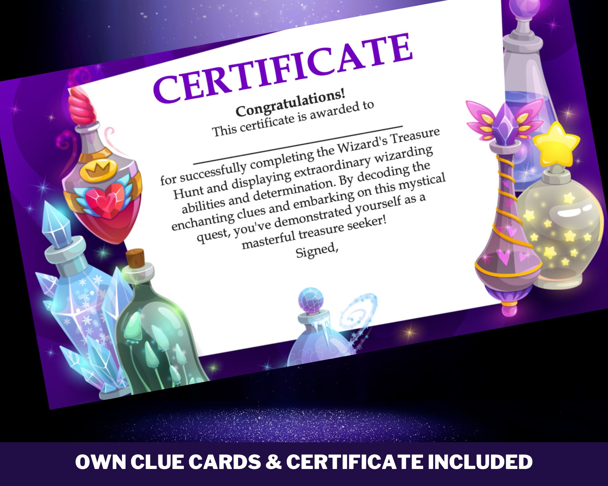 Wizard Treasure Hunt Indoor Magic Scavenger Hunt Indoor Game for Kids ...