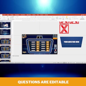 Trivia Quiz TEMPLATE | Party Game | Editable Family Feud Quiz Game I ...